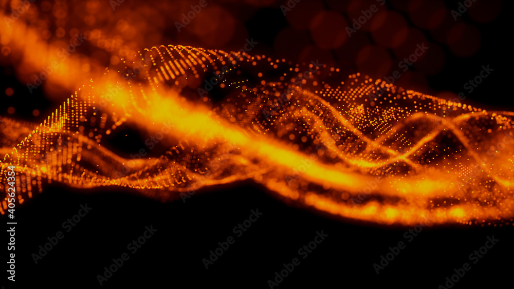 Sound Wave Vizualisation concept. Music audio frequencies represented ...