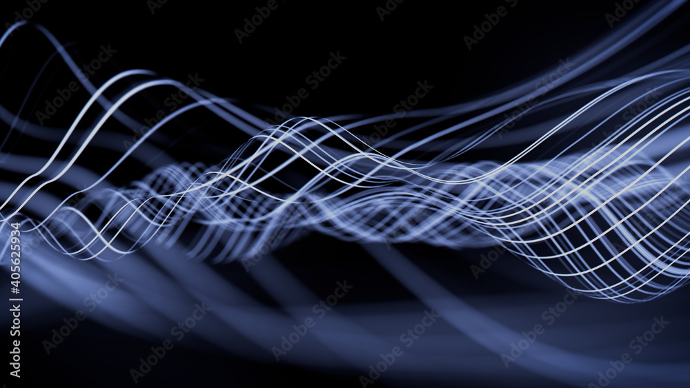 Sound Wave Vizualisation concept. Music audio frequencies represented ...