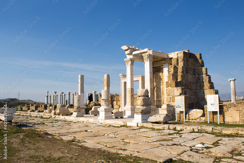 Laodicea on the Lycus, an archaeological site in western Turkey Stock ...
