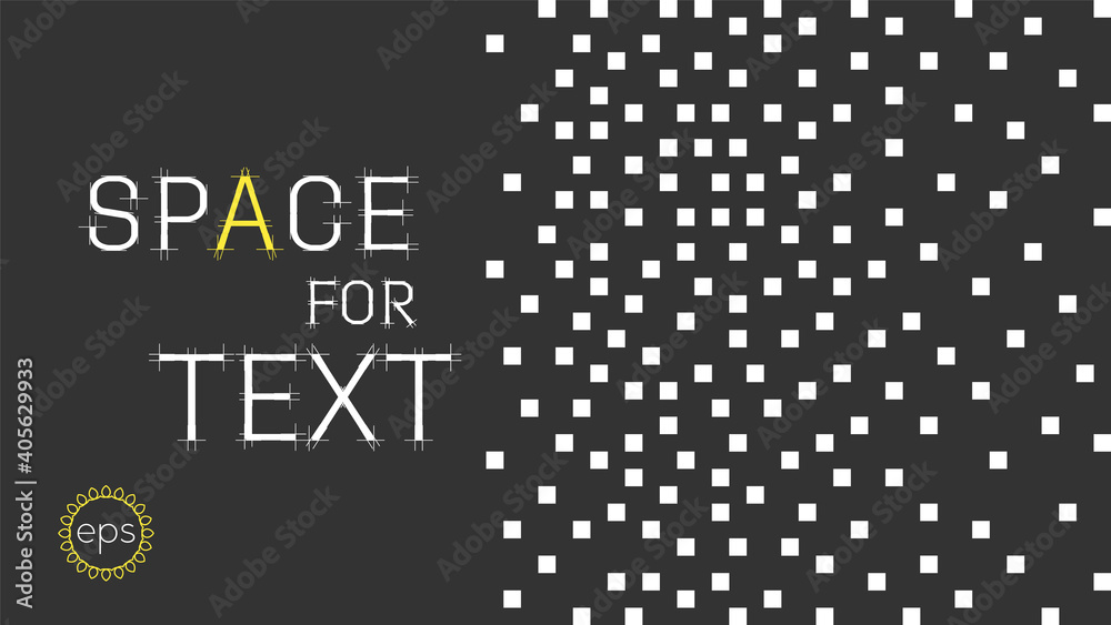 Pixel pattern with indentation for text. Vector illustration with ...