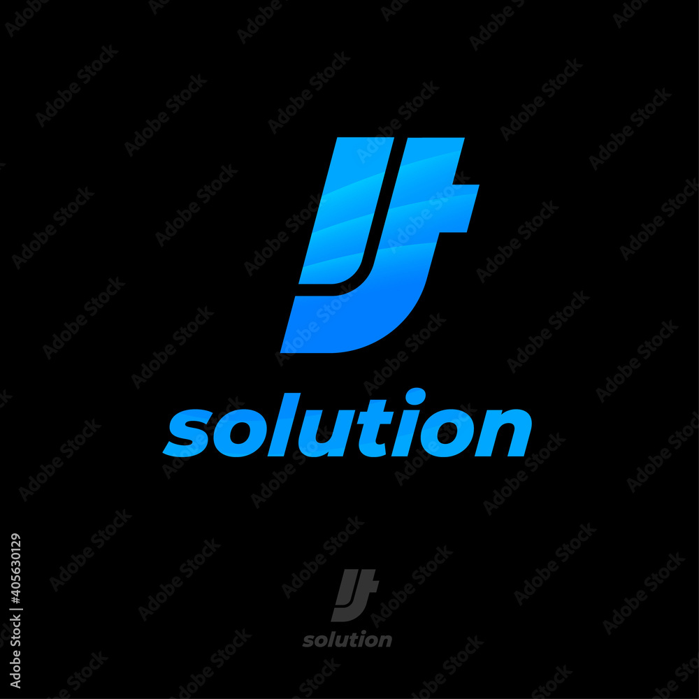 IT solution. Logo for IT company. I and T monogram can use for company ...