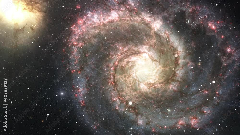 Galaxy Space Nebula, Flight through Universe, Interstellar space travel ...