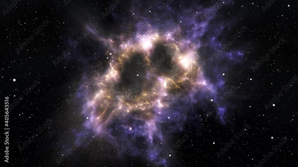 Galaxy Space Nebula, Flight through Universe, Interstellar space travel ...