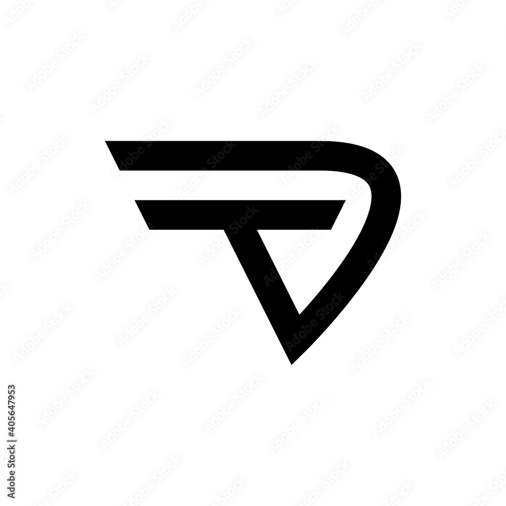 TD letter logo design vector Stock Vector | Adobe Stock