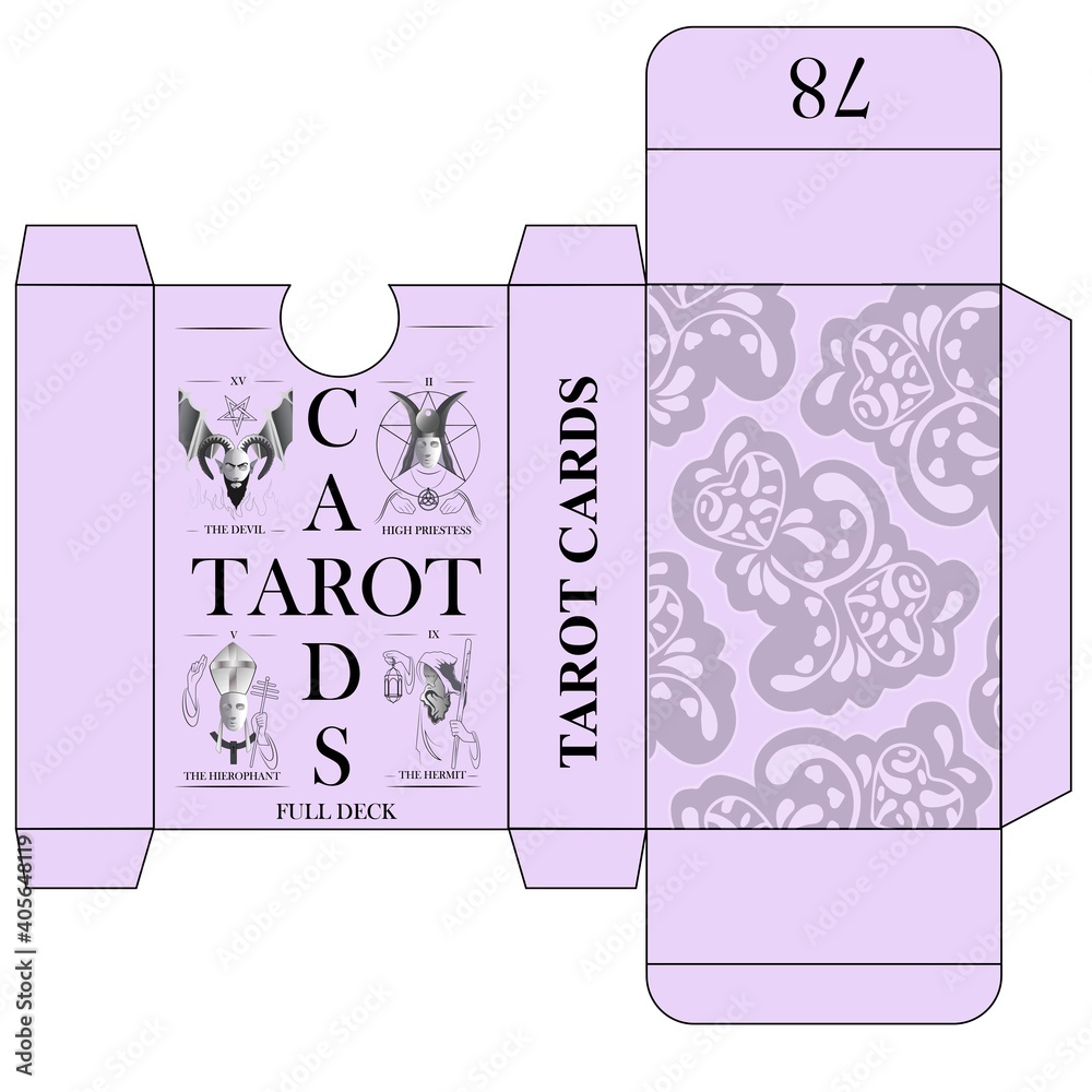 white box packaging for tarot cards Stock Vector | Adobe Stock