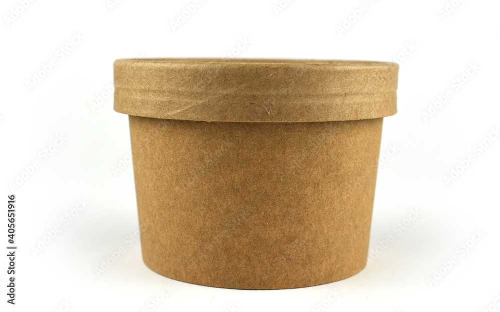 Recipiente de carton para comida fria o nieve Stock Photo | Adobe Stock