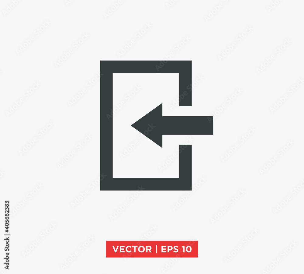 Exit Icon Mark Vector Illustration Design Editable Resizable EPS 10 ...