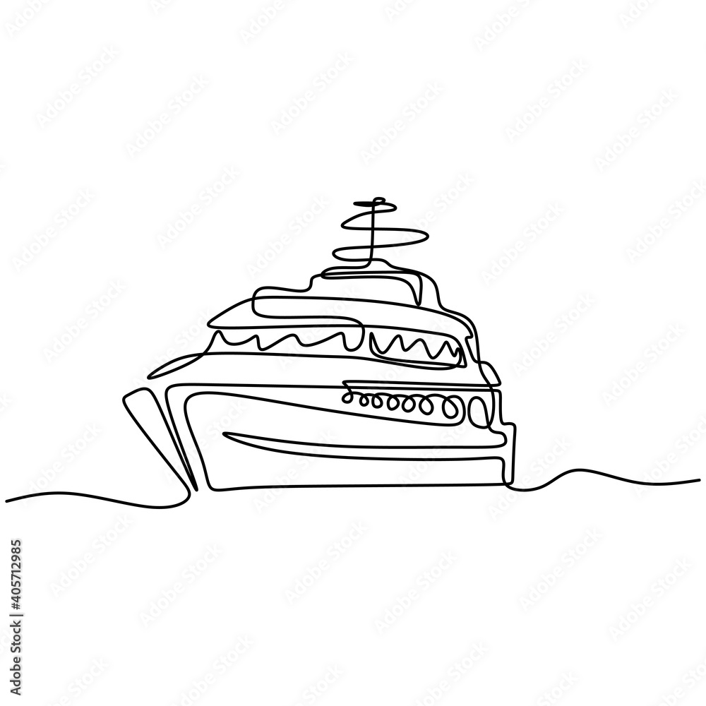 Cruise Ship Drawing