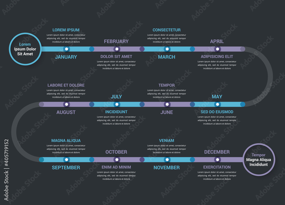 Timeline Infographics Stock Vector | Adobe Stock