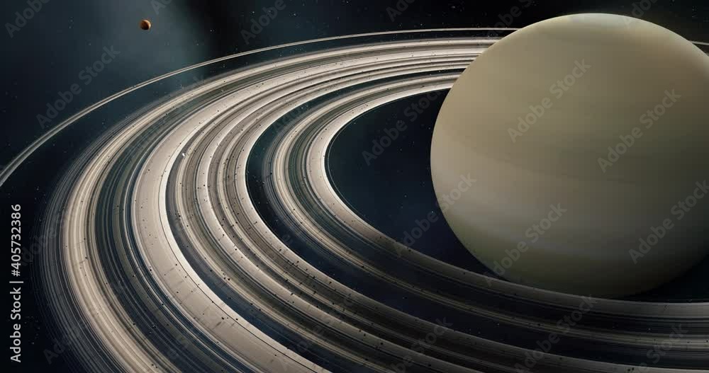 Saturn 3D and its rings, moons of Saturn, Solar System, Solar System ...