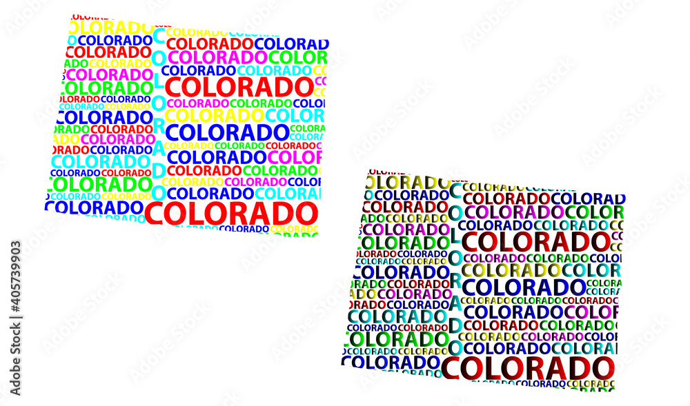 Sketch Colorado (United States of America, The Centennial State) letter ...