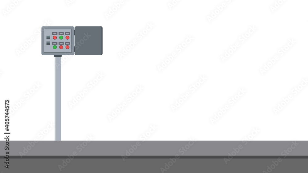 Electrical cabinet cartoon vector. free space for text. wallpaper. copy ...