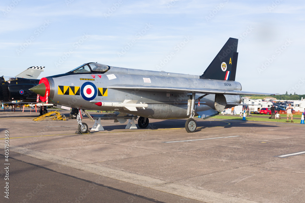English Electric Lightning of the Royal Air Force interceptor fighter ...