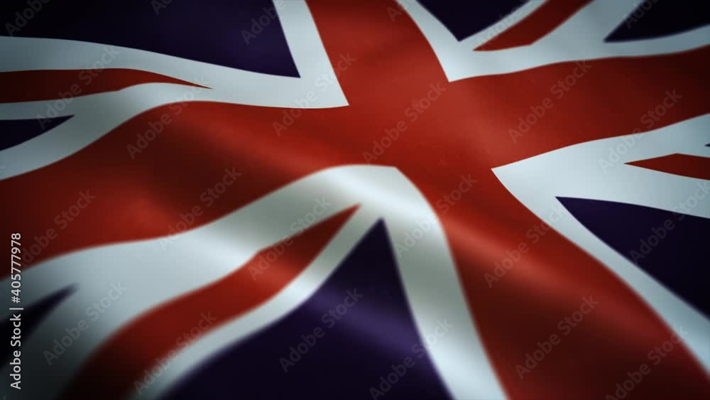 United Kingdom Waving Textured Background Loop/ 4k animation of a ...