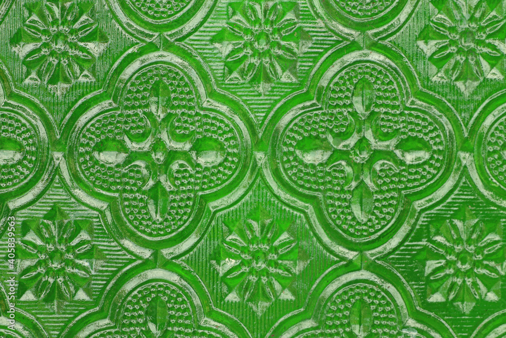 An green color glass texture use for traditional house materials Stock ...