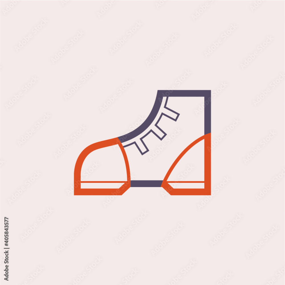 Safety boot or safety shoe vector icon. That footwear is personal ...