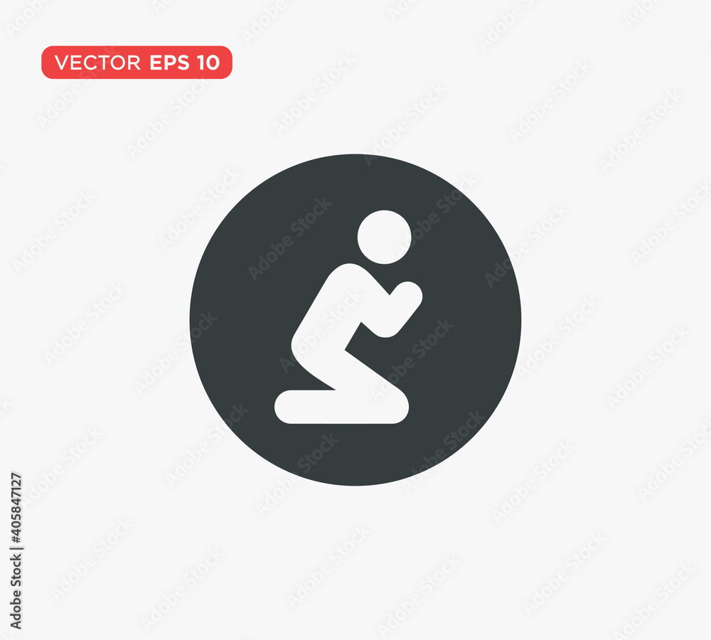 Praying Man Icon Vector Illustration Design Editable Resizable EPS 10 ...