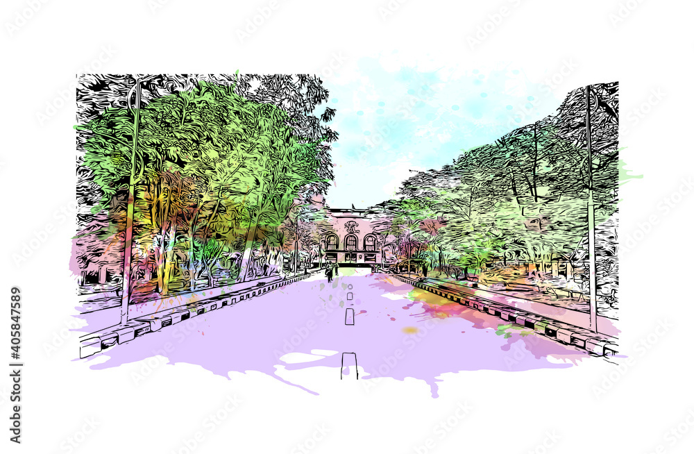 Building view with landmark of Dawei is the city in Myanmar ...