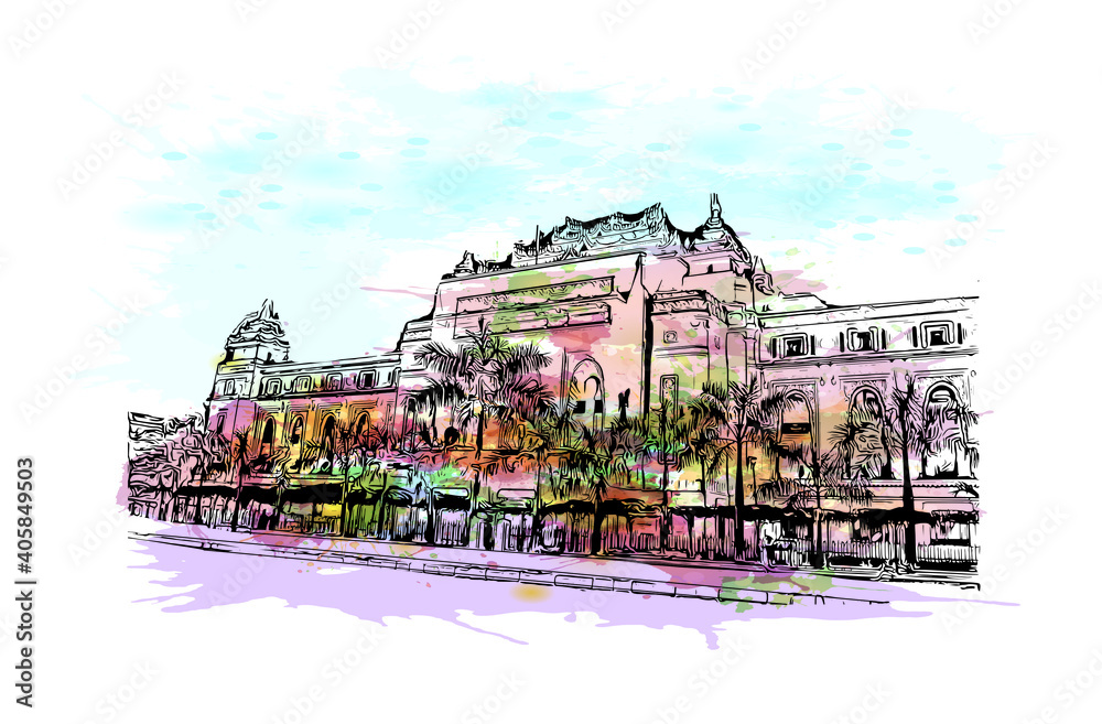 Building view with landmark of Dawei is the city in Myanmar ...