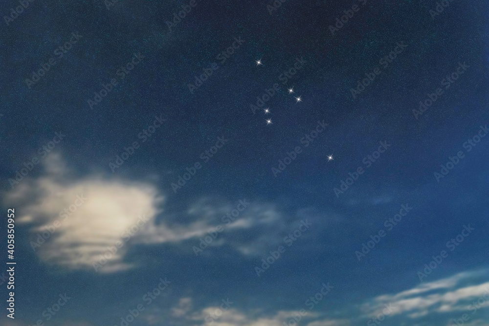 Reticulum star constellation, Night sky, Cluster of stars, Deep space ...