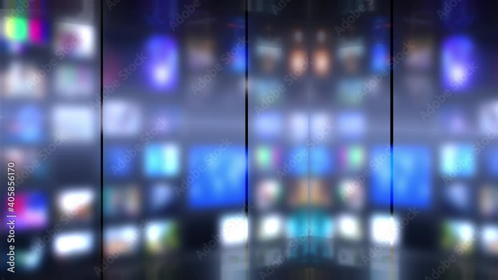 TV wall, Looped Video, used news studio background Loop Stock Video ...