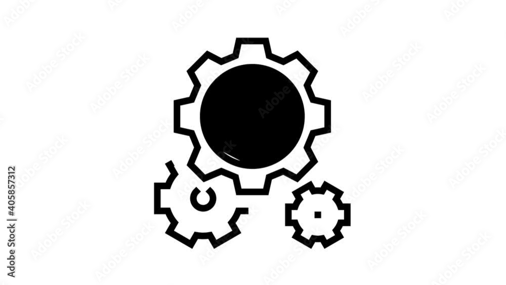 delivering working mechanism animated black icon. delivering working ...