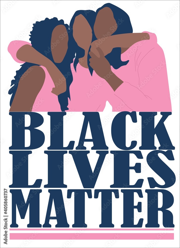 black lives matter posters illustration concept, background Stock ...