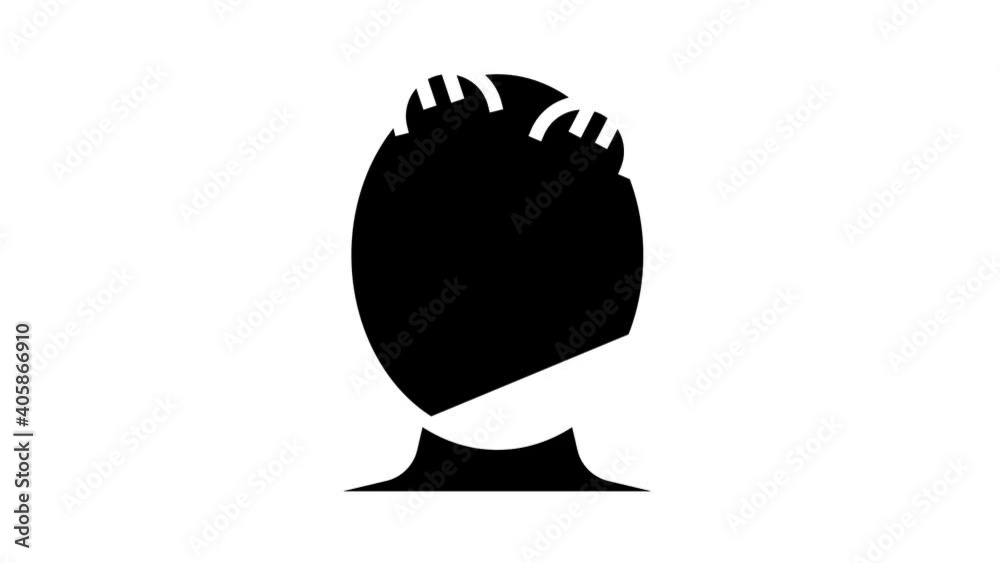 Trichophytosis Skin Disease Animated Glyph Icon Trichophytosis Skin
