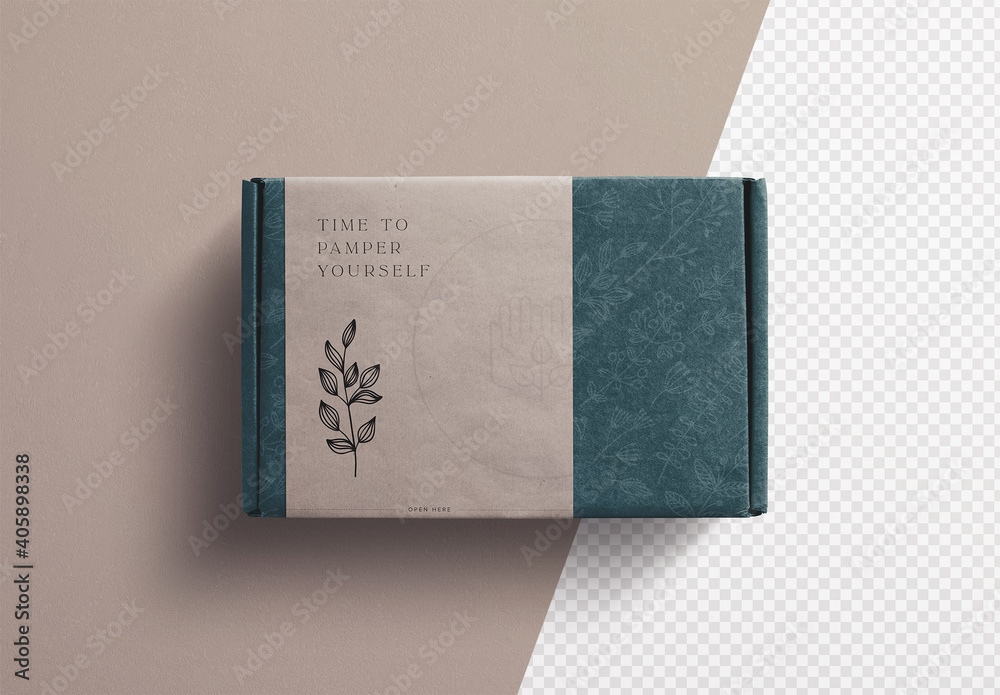 Postal Box with Sticker Mockup Stock Template | Adobe Stock