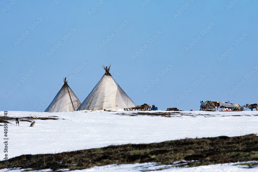 Ethnography. Houses of the Arctic tundra. Indigenous peoples of the ...