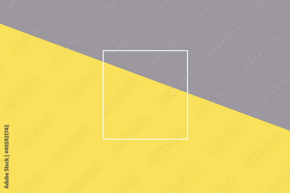 Color of the year, illuminating yellow and ultimate gray. Shapes and ...