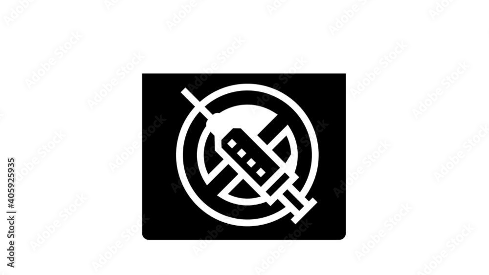 international day against drug abuse and trafficking animated glyph ...