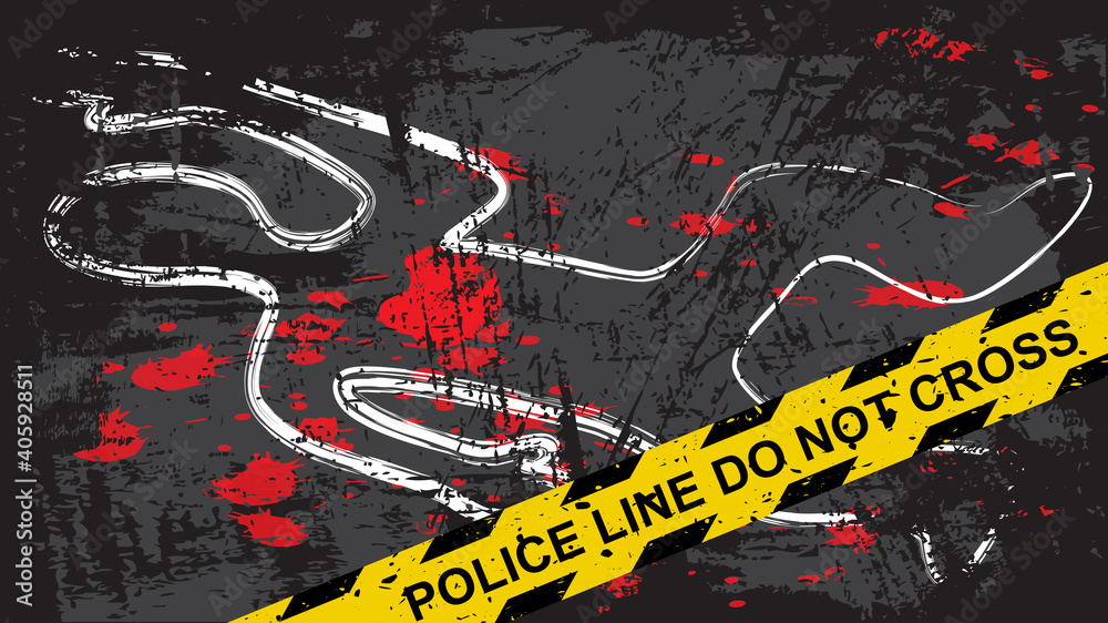 Dead Body Outline Police Line