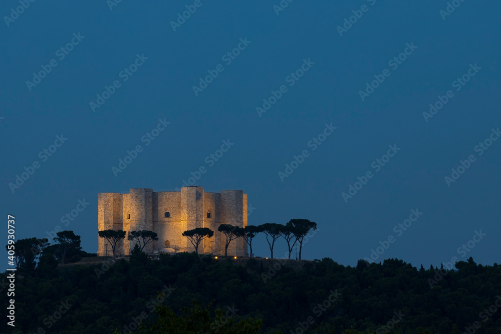 Castel del Monte, castle built in an octagonal shape by the Holy Roman ...