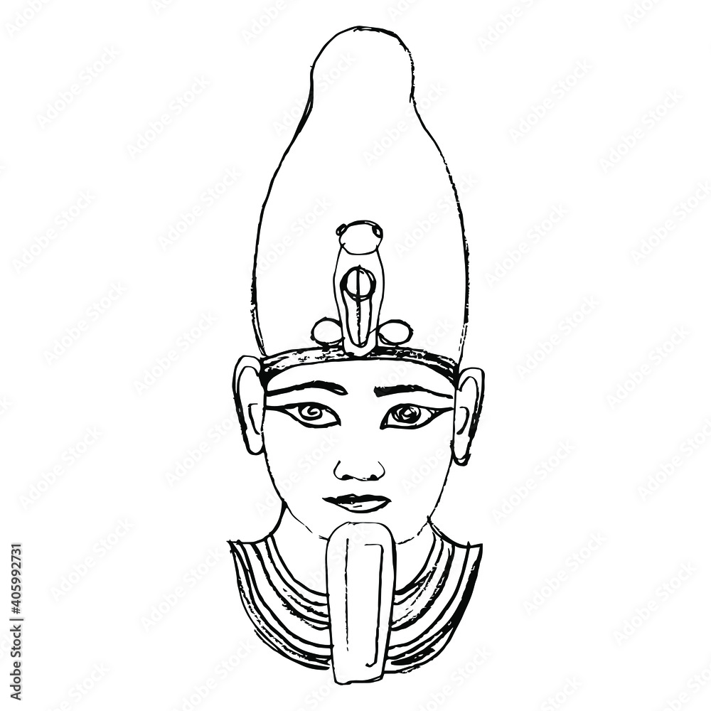 Egyptian God Osiris Drawing
