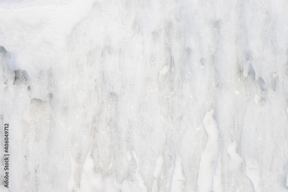 Ice texture. Natural background with large icicles. Cold winter weather ...
