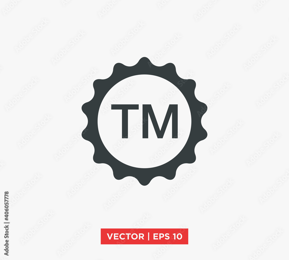 Trademark, Register Symbol Icon Vector Illustration Design Editable ...