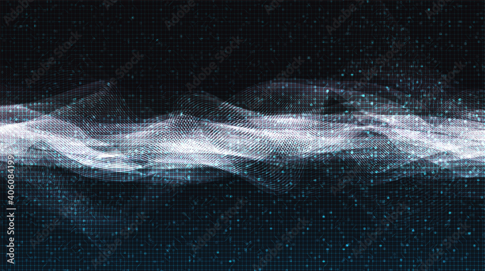 Dark Blue Electronic Sound wave Background,earthquake wave diagram ...