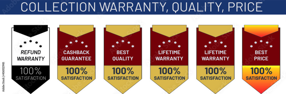 BANNER, FLAG OR SIGN FOR WARRANTY, PROMISE, RETURN INFORMATION ...
