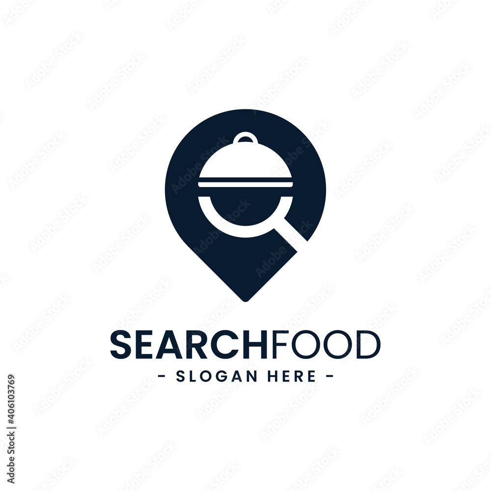 Search food logo design template. Food point icon vector. Find ...