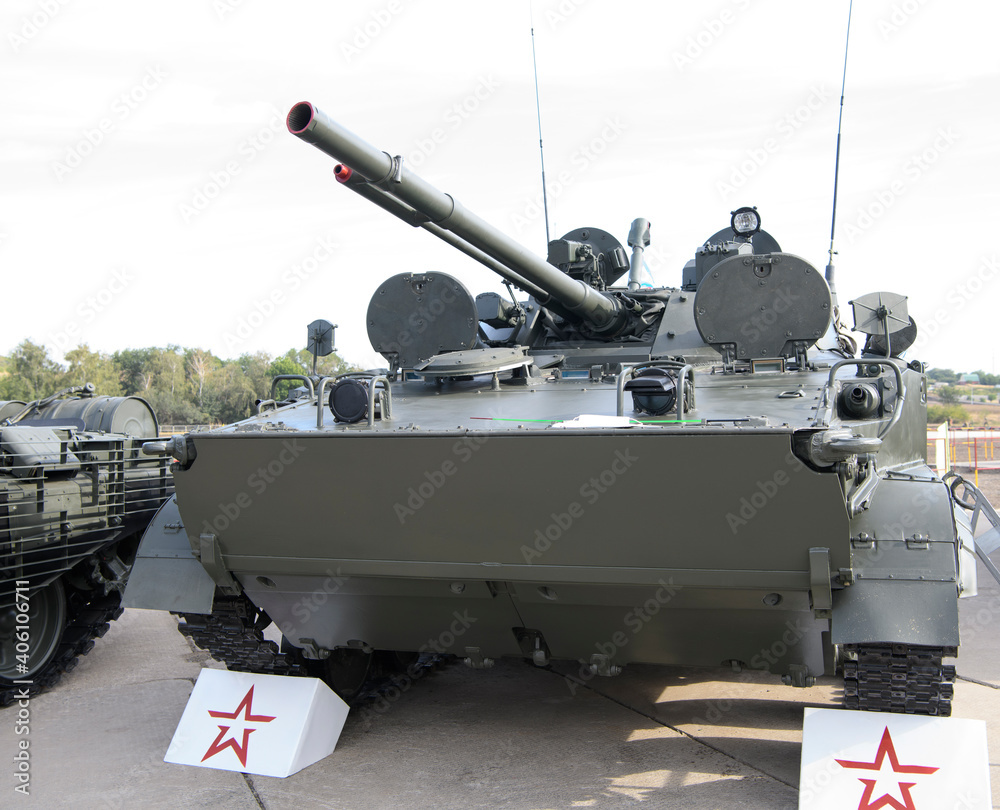 BMP-3 infantry fighting vehicle at a military training ground Stock ...