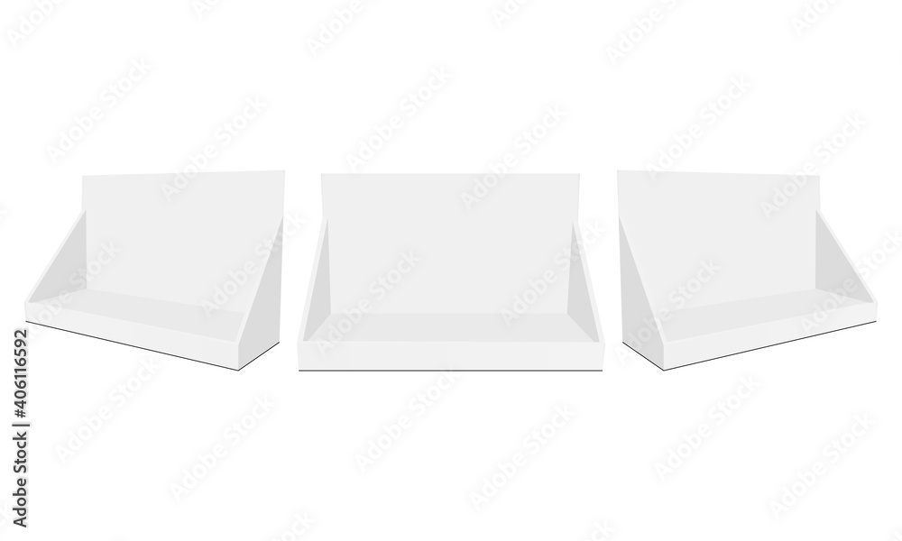 Set of Display Boxes for Toy Isolated on White Background, Front and ...