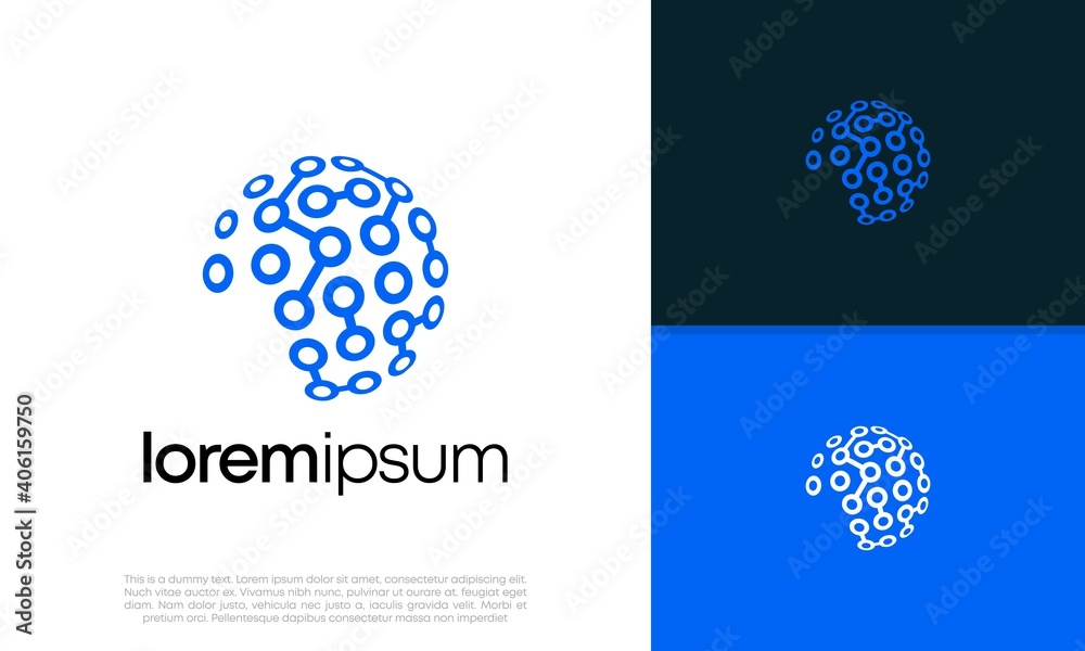 Abstract artificial intelligence logo. Innovative high tech logo ...