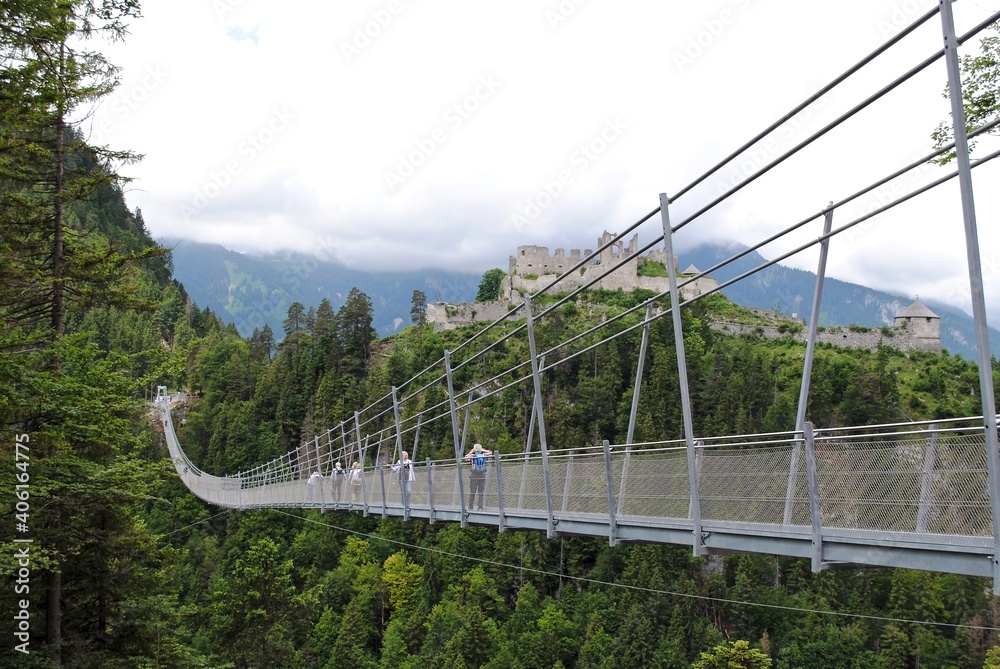Reutte, Germany: Highline179 (Hängebrücke Ehrenberg) a pedestrian ...