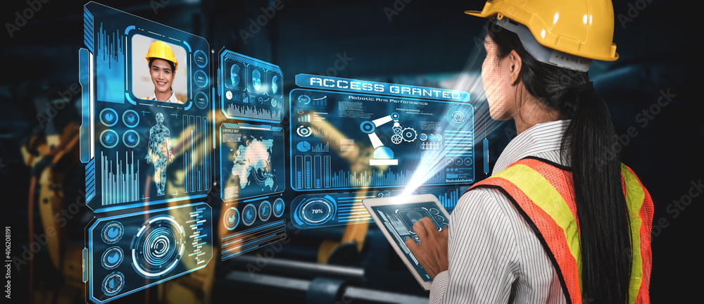 Facial recognition technology for industry worker to access machine ...