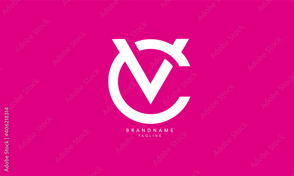 Alphabet letters Initials Monogram logo CV, VC, C and V Stock Vector ...