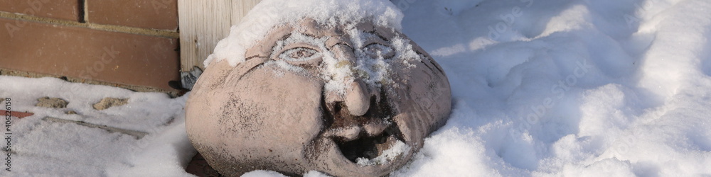 head in the snow Stock Photo | Adobe Stock