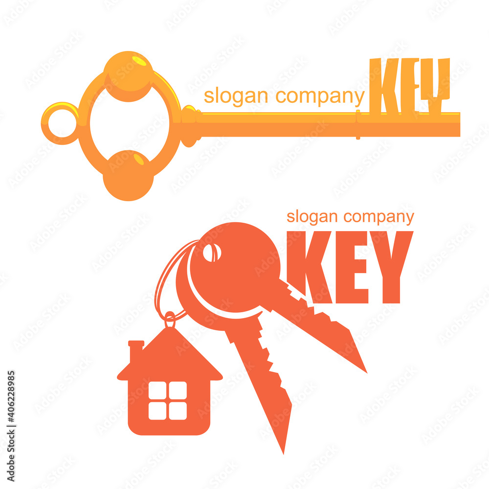 keys vector logo Stock Vector | Adobe Stock