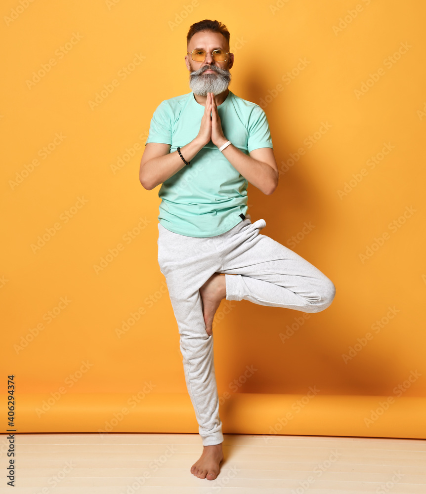 Portrait of a calm modern stylish adult man in casual style, standing ...