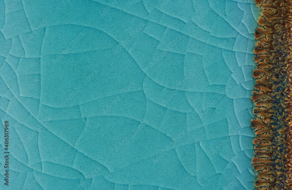 Ocean blue glazed ceramic tile, Texture of blue glass tile, Glazed tile ...